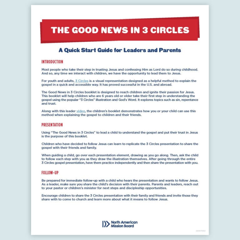 The Good News in 3 Circles Leader/Parent Guide - North American Mission ...