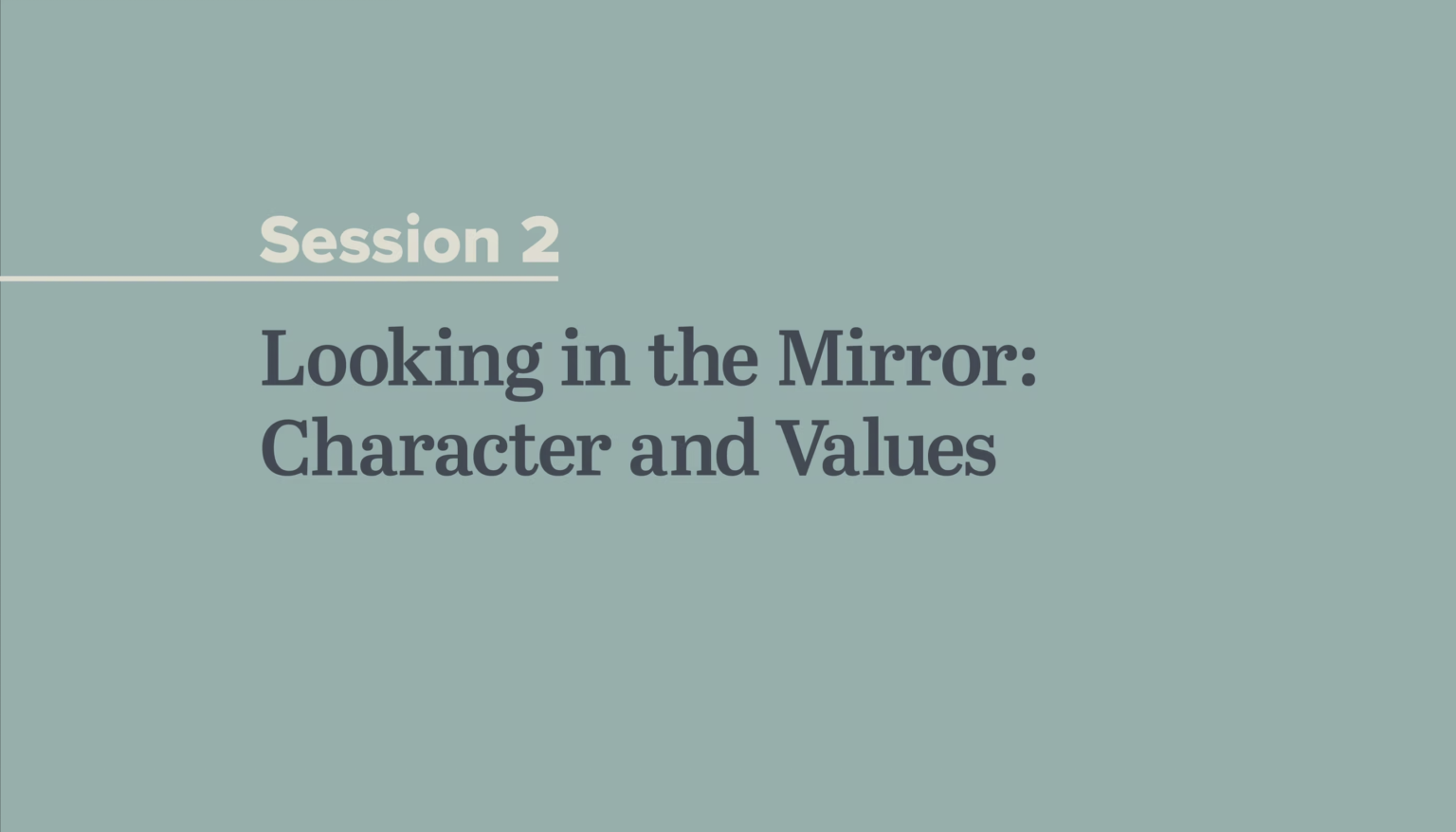 Looking in the Mirror: Characters and Values - North American Mission Board