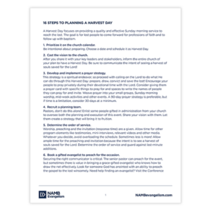 16 Steps to Planning a Harvest Day - North American Mission Board
